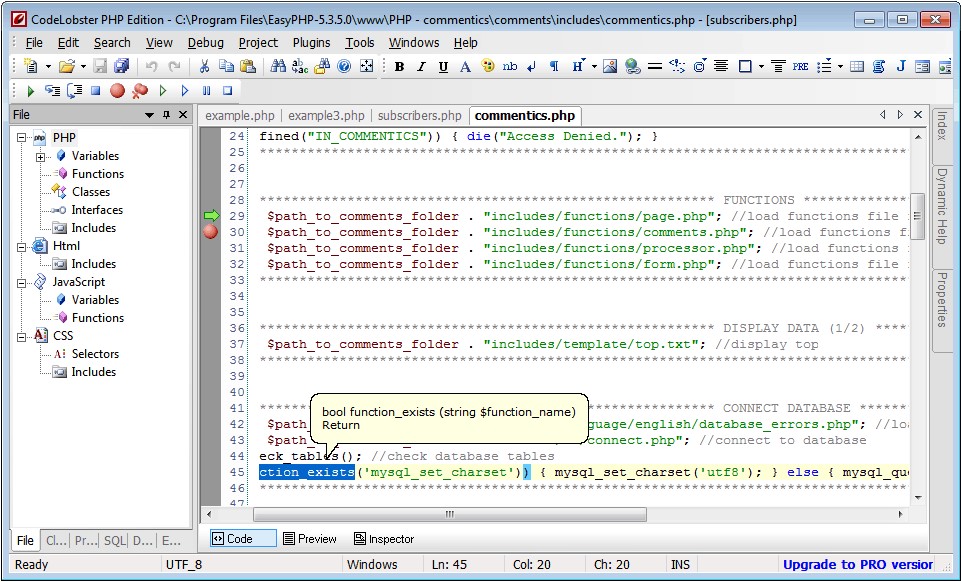 Codelobster шустрая Ide для Php Html Css и Javascript